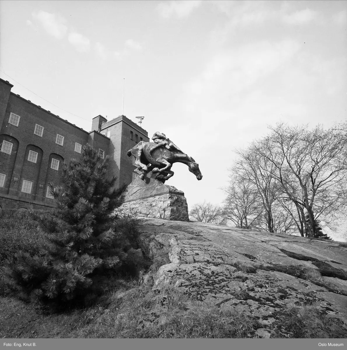 Helhesten ved Sjømannsskolen. - Oslo Museum / DigitaltMuseum