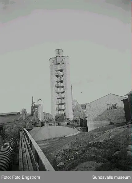 Korsta, Ortviken. Industribyggnad. - Sundsvalls museum / DigitaltMuseum