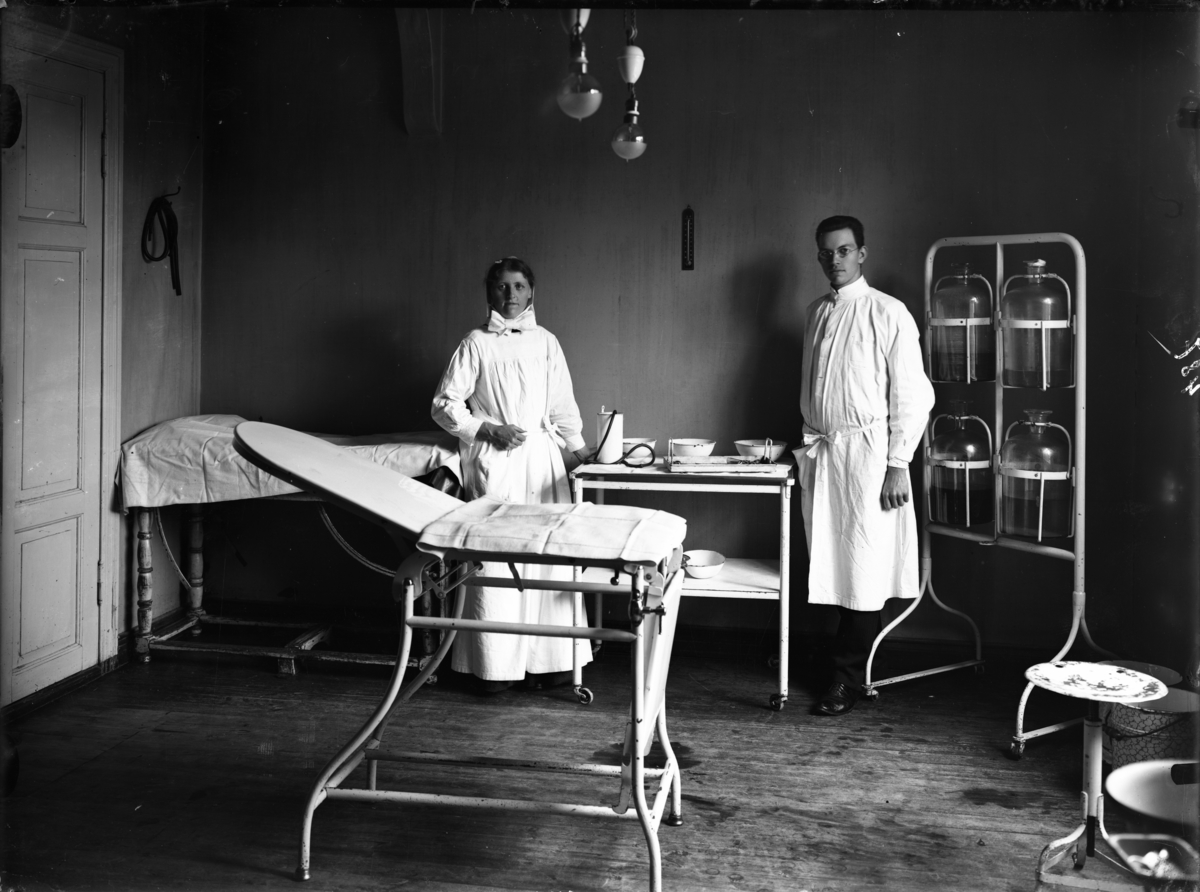 Sykehus interiør. Bratsbeg Amtssykehus. - Telemark Museum / DigitaltMuseum