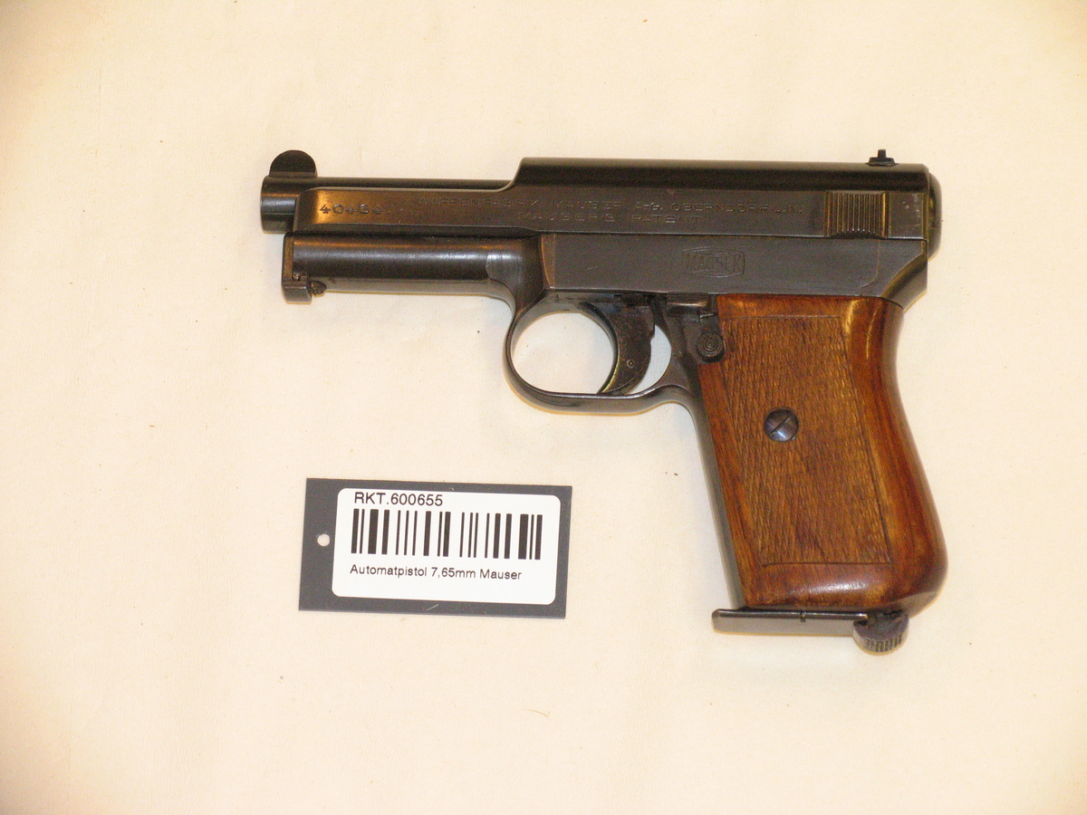 Pistol 7,65 mm Mauser M1914 - Forsvarets museer / DigitaltMuseum