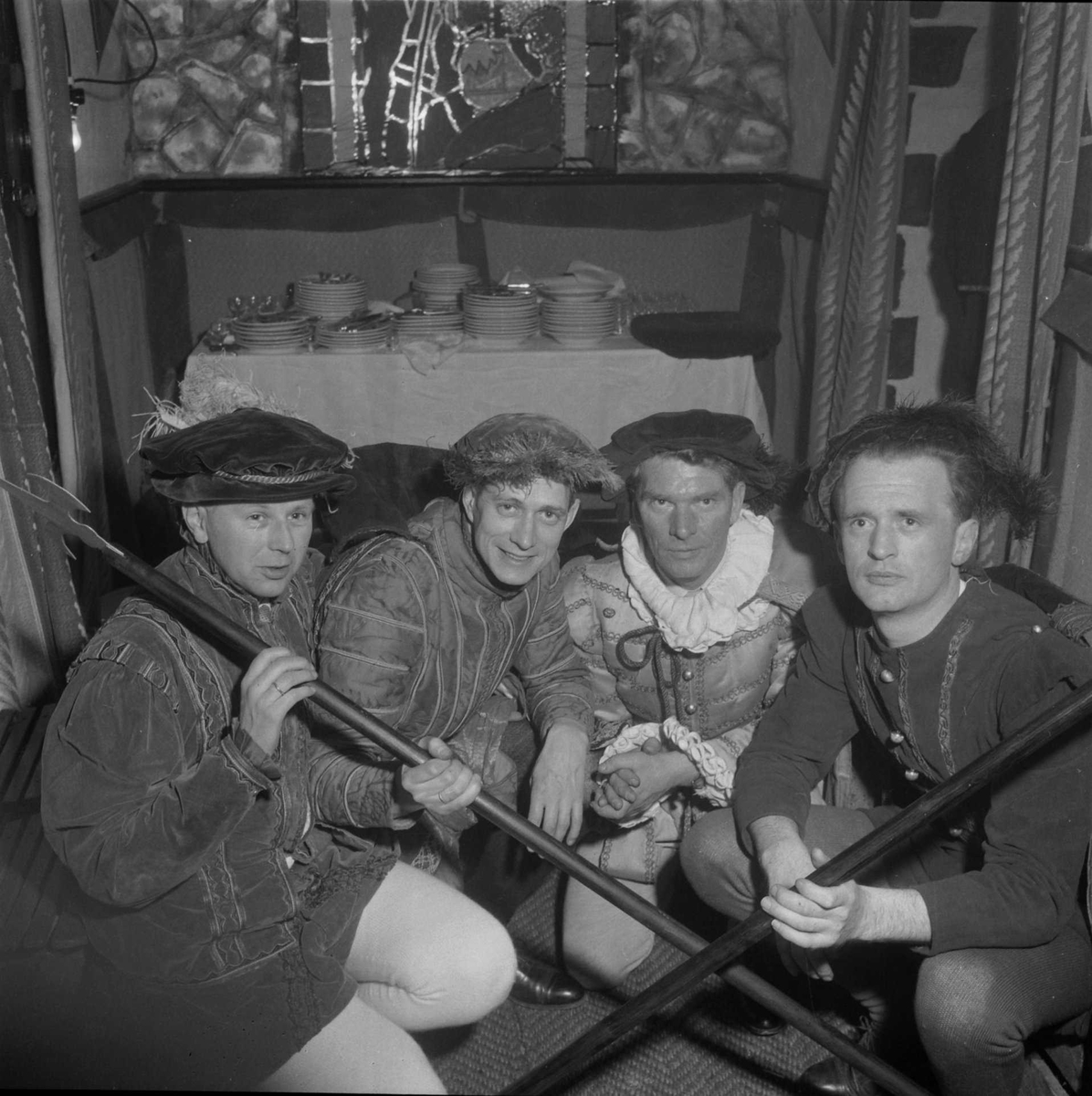 Nordenfjeldske Dampskipsselskaps ridderskap "Det gylne anker" fest i ...